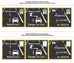 Three new official signs to remind people of the "safety corridor ...